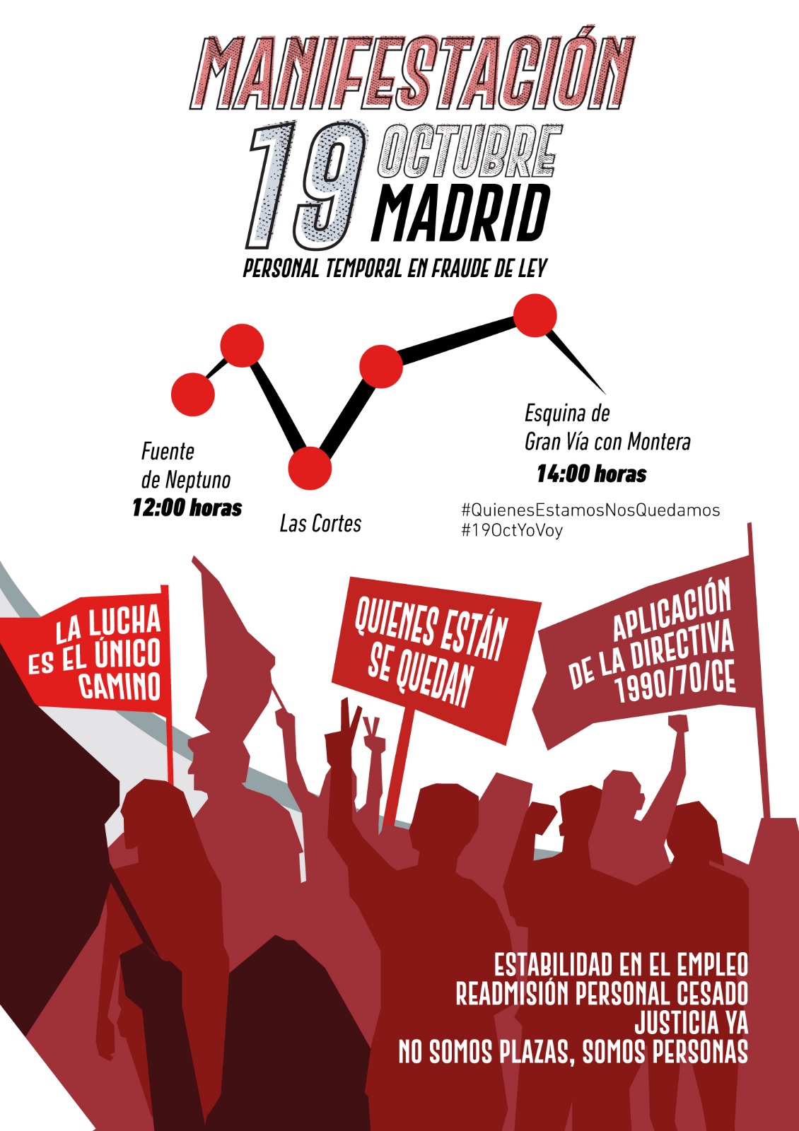 Personal Temporal en Fraude de Ley: Manifestación 19 de octubre Madrid ...